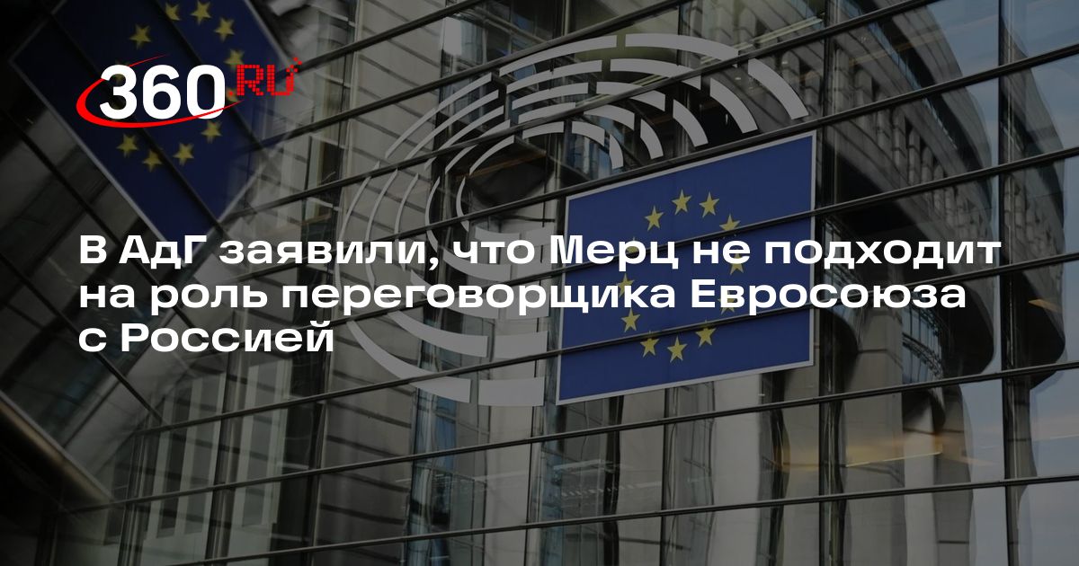 В АдГ заявили, что Мерц не подходит на роль переговорщика Евросоюза с ...