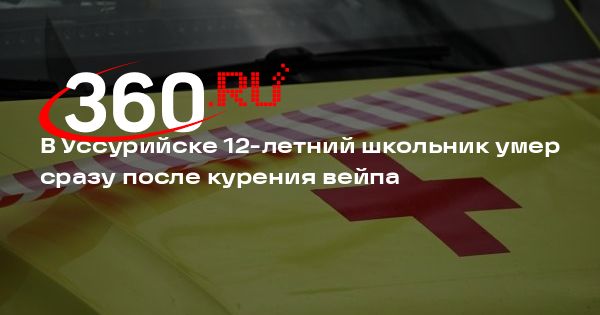 В Уссурийске 12-летний школьник умер сразу после курения вейпа | 360.ru